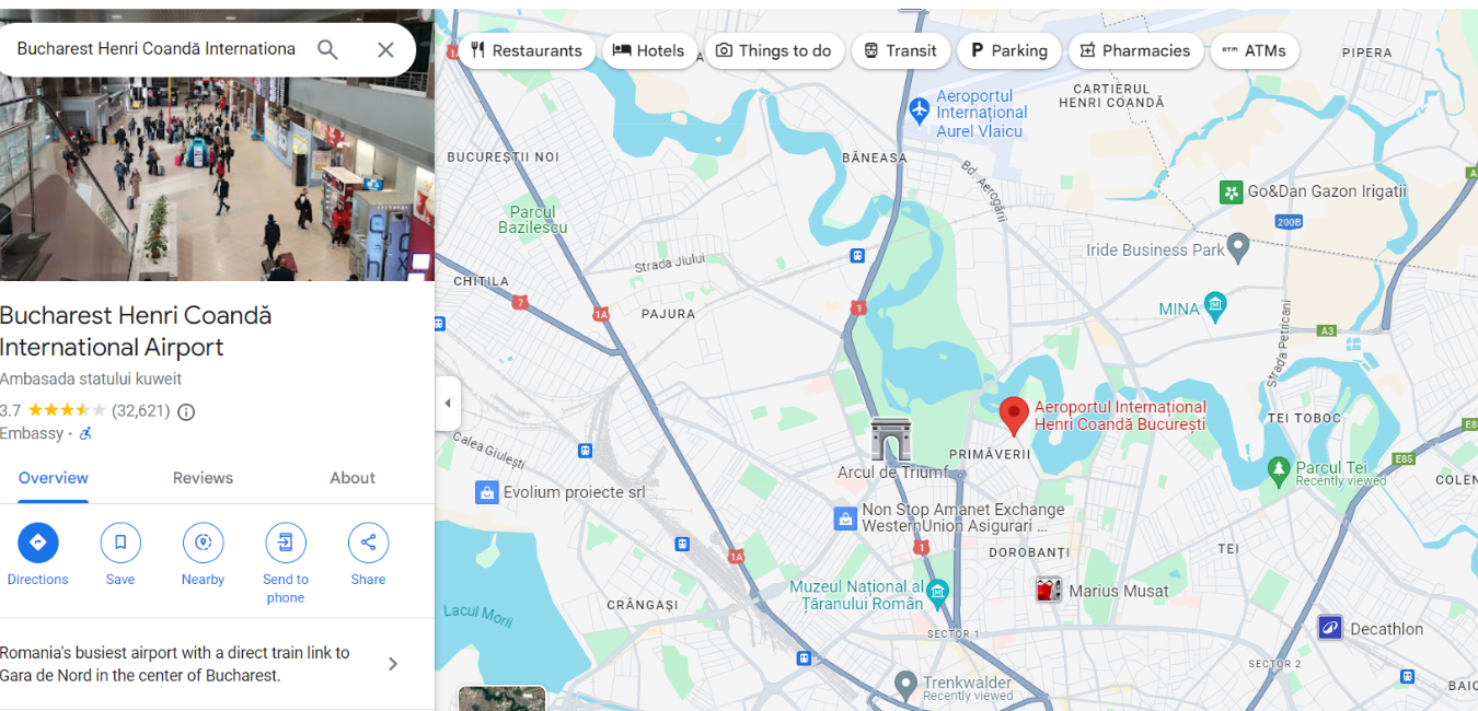 Google Maps Shows Wrong Address for Bucharest International Airport ...